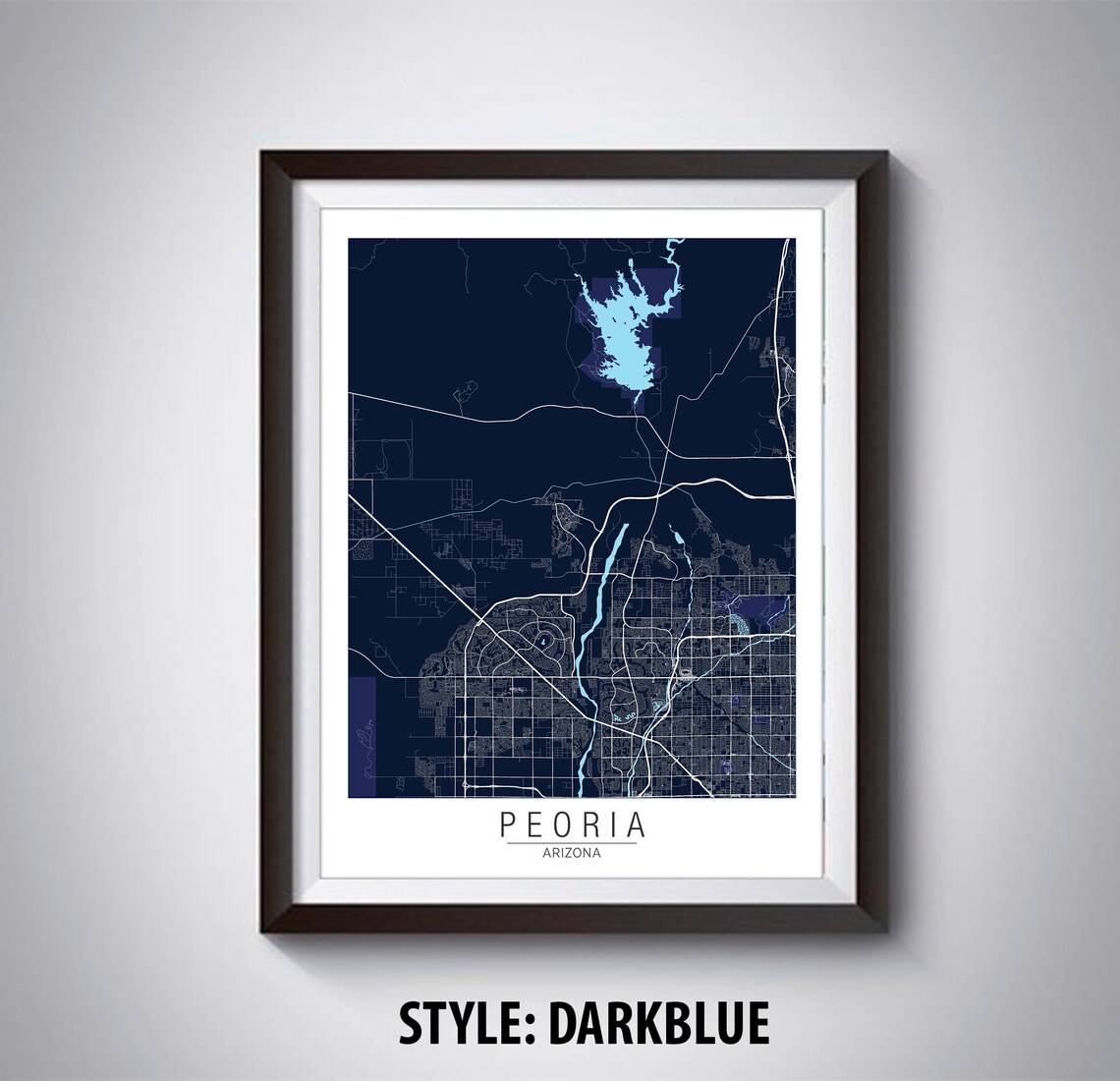 Map of Peoria AZ Peoria Map Peoria Poster Office Décor - Etsy