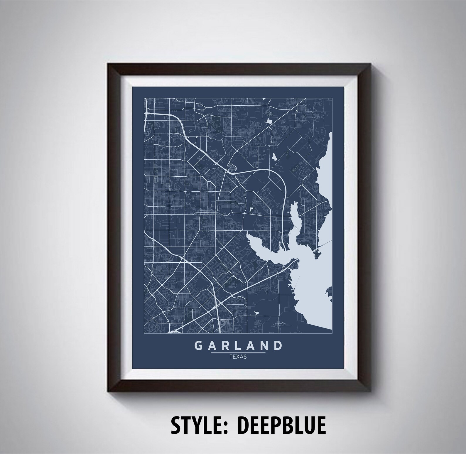 Map of Garland TX Garland Map Garland Poster Office - Etsy
