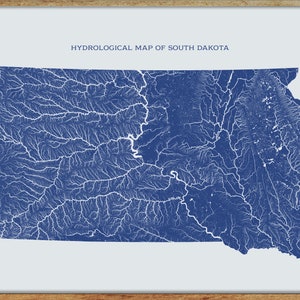 South Dakota Hydrological Map of Rivers and Lakes, South Dakota Rivers ...