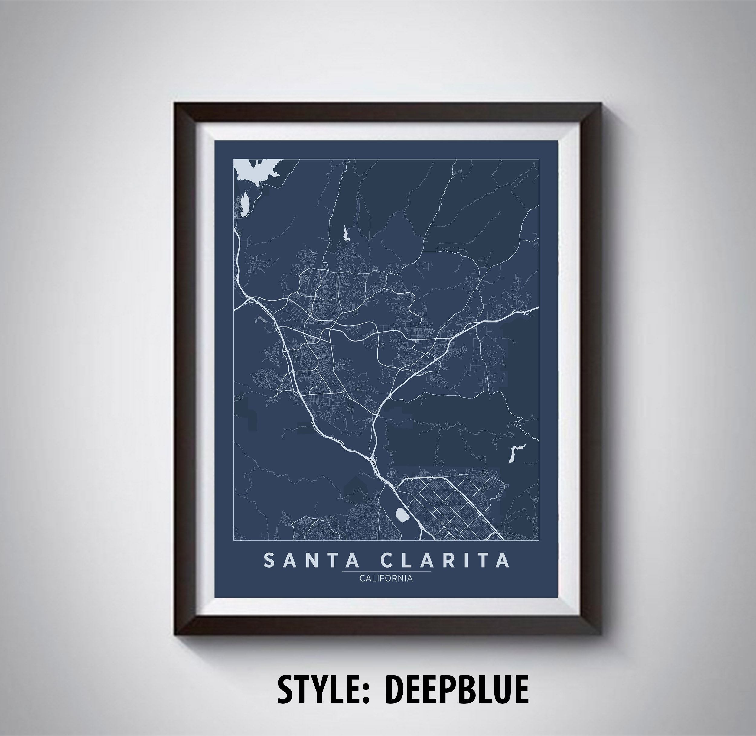 Map of Santa Clarita CA Santa Clarita Map Santa Clarita | Etsy