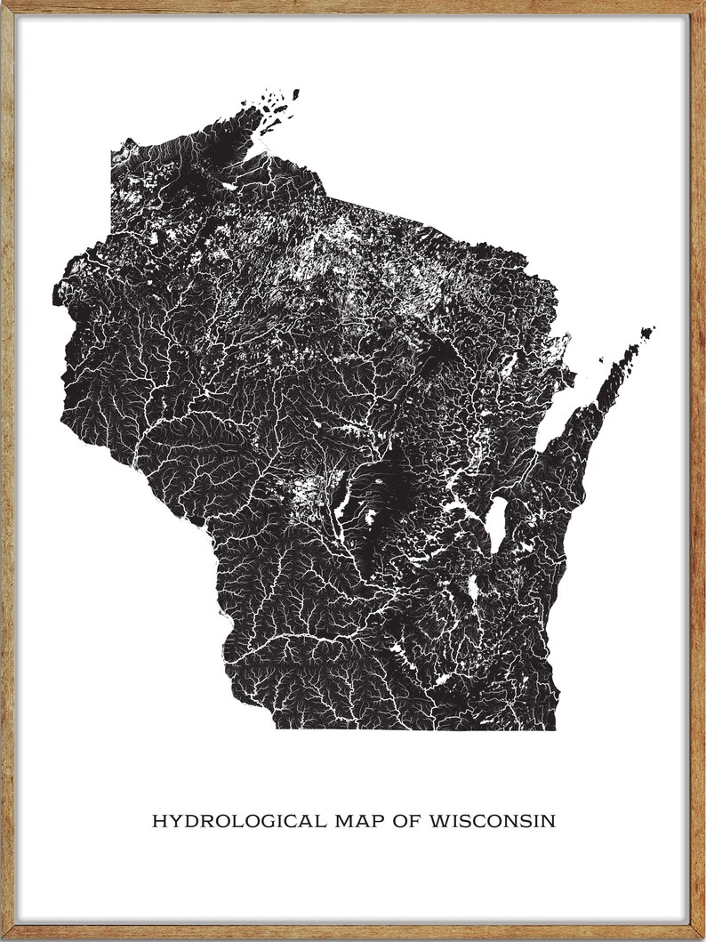 US State Hydrological Map Set: River Maps, Choose Any 4 - Etsy Canada