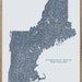 New England Rivers and Lakes Map: Hydrological Poster - Etsy
