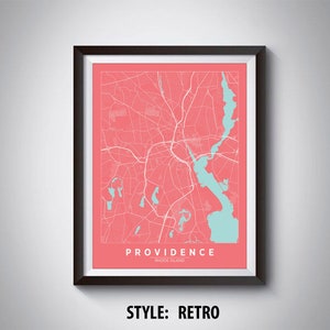 Map of Providence, RI - Providence Map - Providence Poster - Office ...