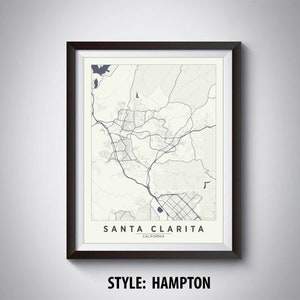 Map of Santa Clarita, CA - Santa Clarita Map - Santa Clarita Poster ...
