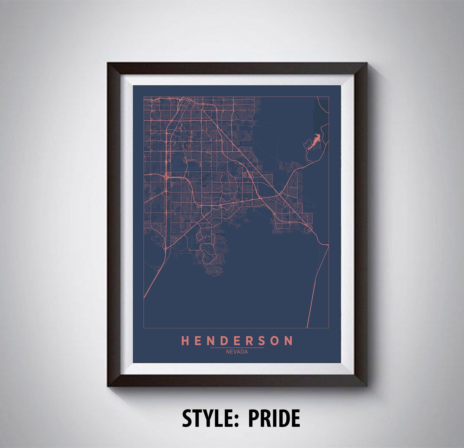 Map of Henderson NV Henderson Map Henderson Poster - Etsy