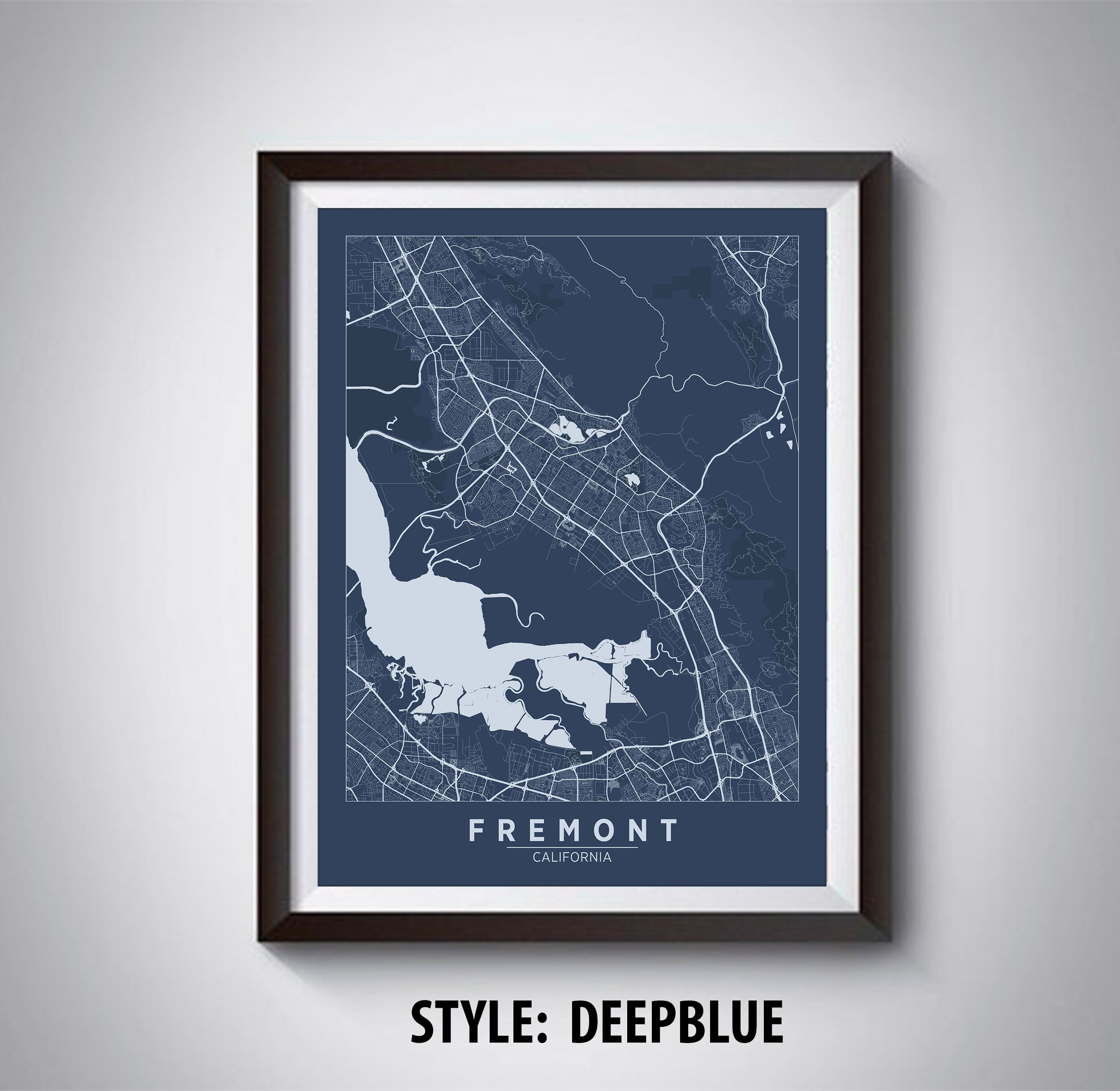Map of Fremont CA Fremont Map Fremont Poster Office - Etsy
