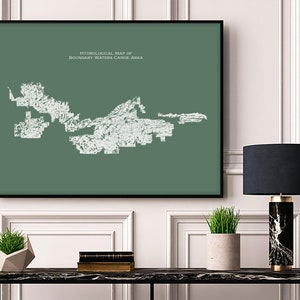 BWCA Hydrological Map Poster: Boundary Waters Canoe Area Rivers - Etsy