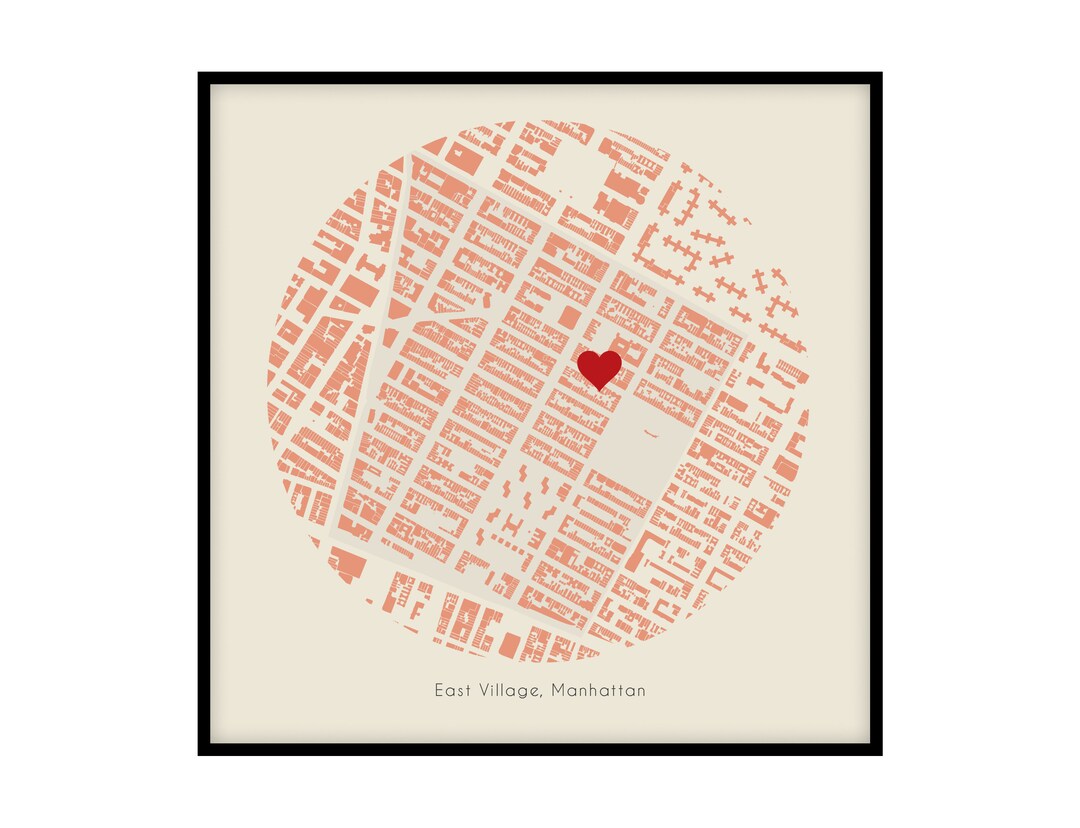 Custom Neighborhood Map Print: Personalized City Art - Etsy