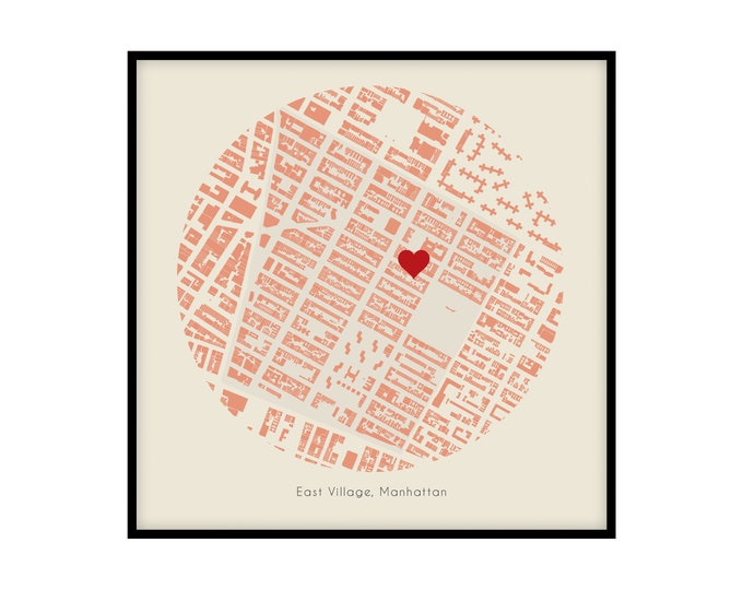 Neighborhood Map City Map Paper Art Custom Map Unique Gift, Christmas ...