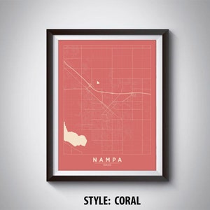 Map of Nampa, ID - Nampa Map - Nampa Poster - Office Décor - Wall Art ...