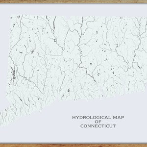 Connecticut Hydrological Map of Rivers and Lakes, Connecticut Rivers ...