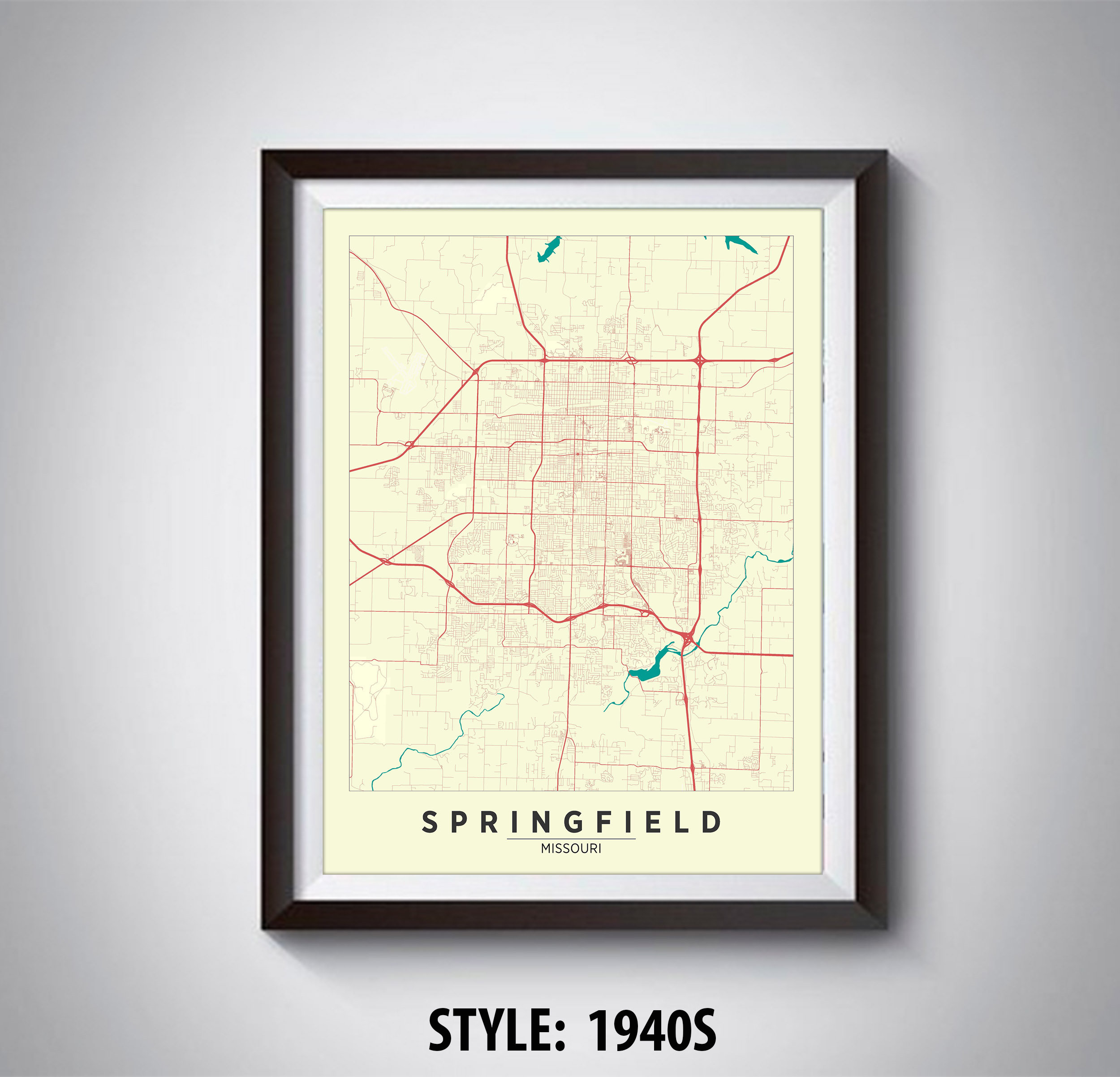 Mapa De Calles De Springfield, Missouri, Para Imprimir Expandir Una