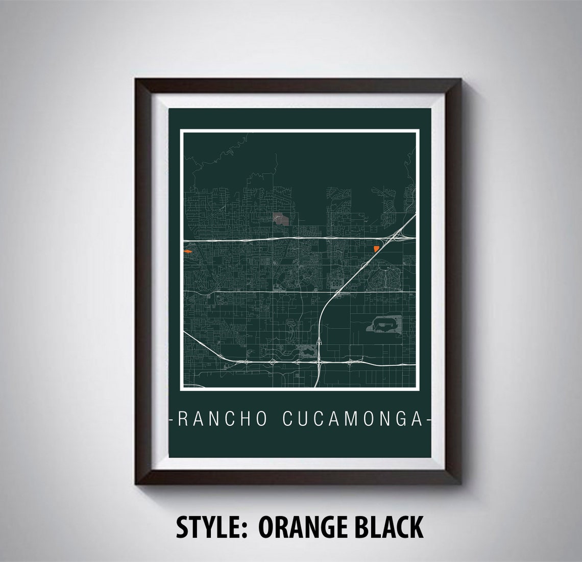 Map of Rancho Cucamonga CA Rancho Cucamonga Map Rancho - Etsy