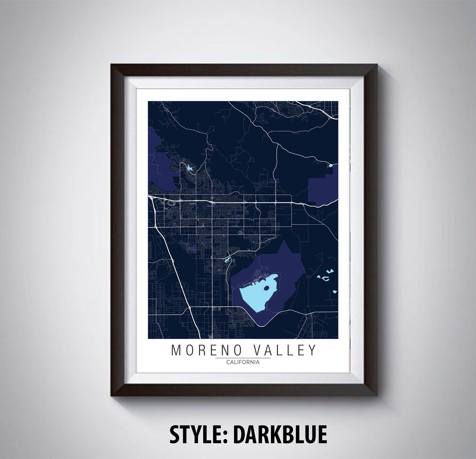 Map of Moreno Valley CA Moreno Valley Map Moreno Valley | Etsy