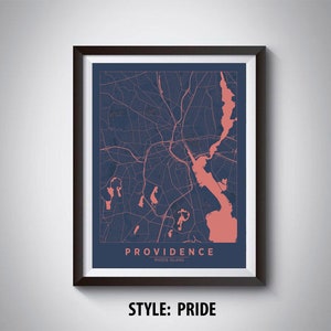 Map of Providence, RI - Providence Map - Providence Poster - Office ...