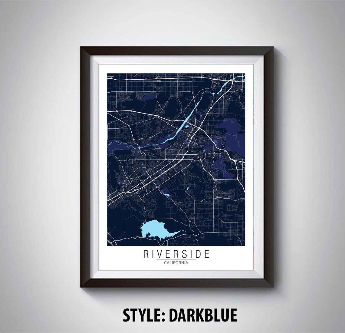 Map of Riverside CA Riverside Map Riverside Poster - Etsy