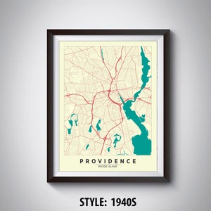 Map of Providence, RI - Providence Map - Providence Poster - Office ...