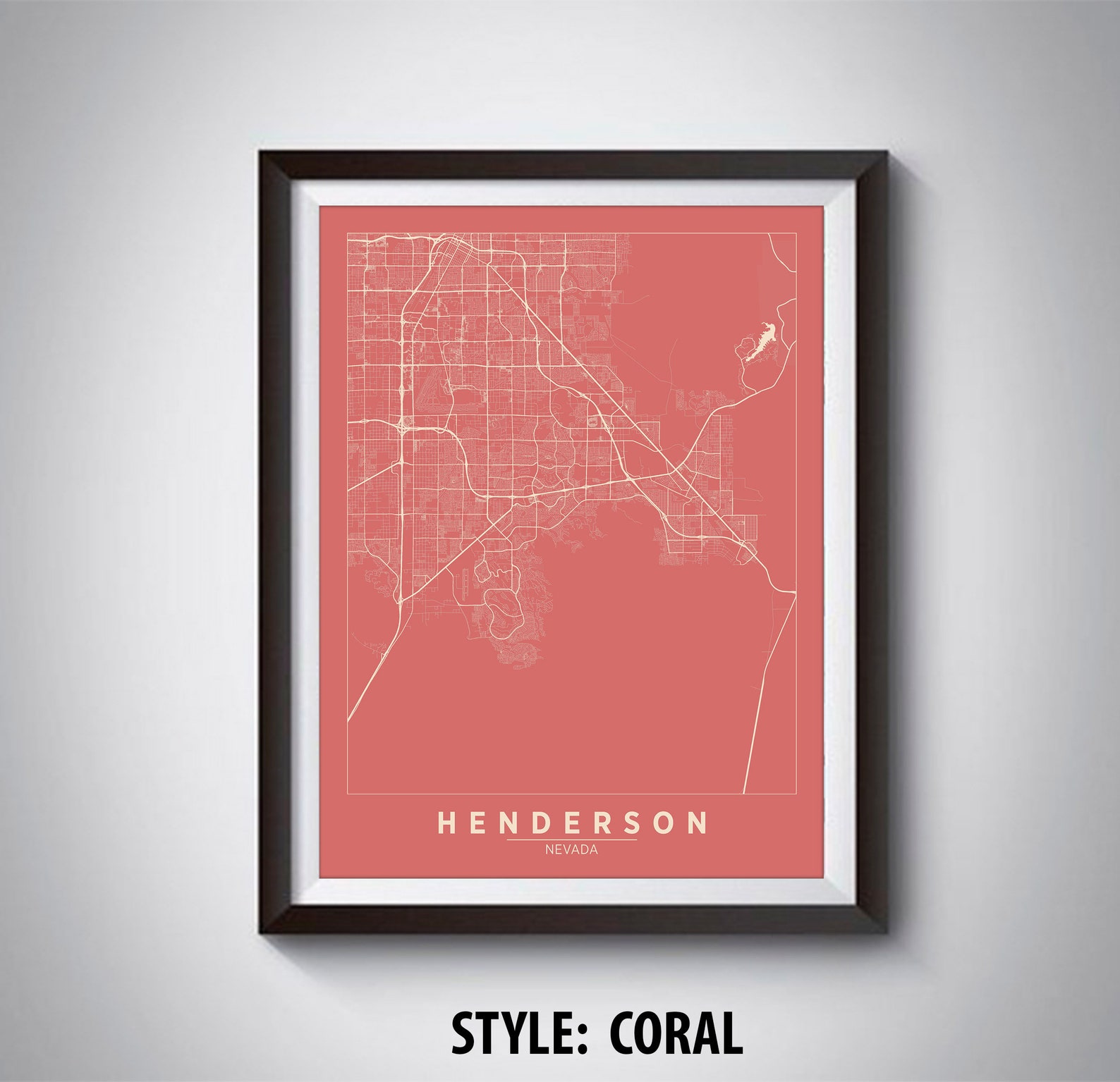 Map of Henderson NV Henderson Map Henderson Poster - Etsy