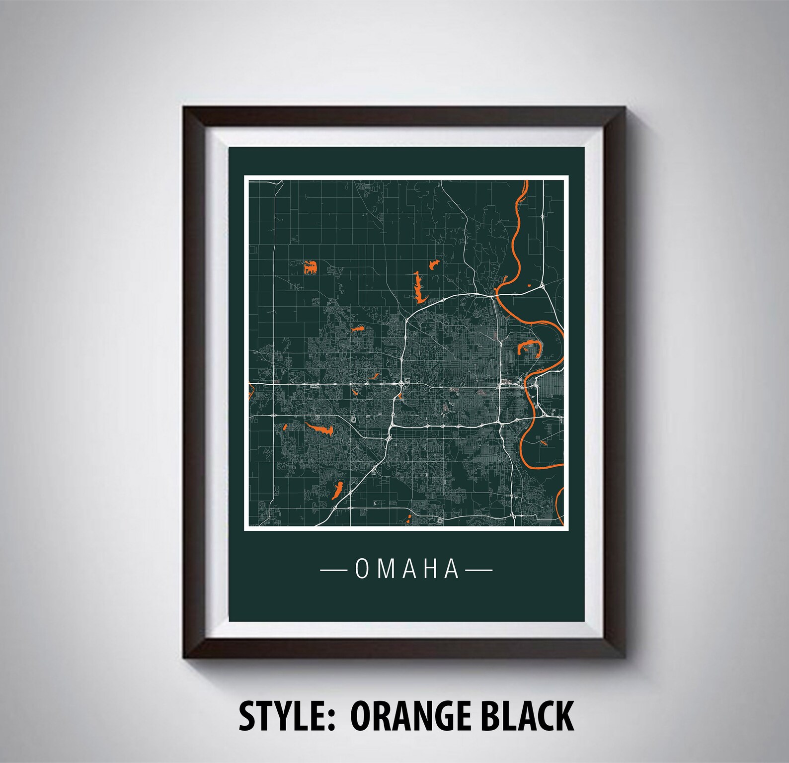 Map of Omaha NE Omaha Map Omaha Poster Office Décor | Etsy