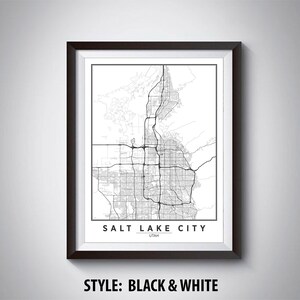 Map of Salt Lake City, UT - Salt Lake City Map - Salt Lake City Poster ...