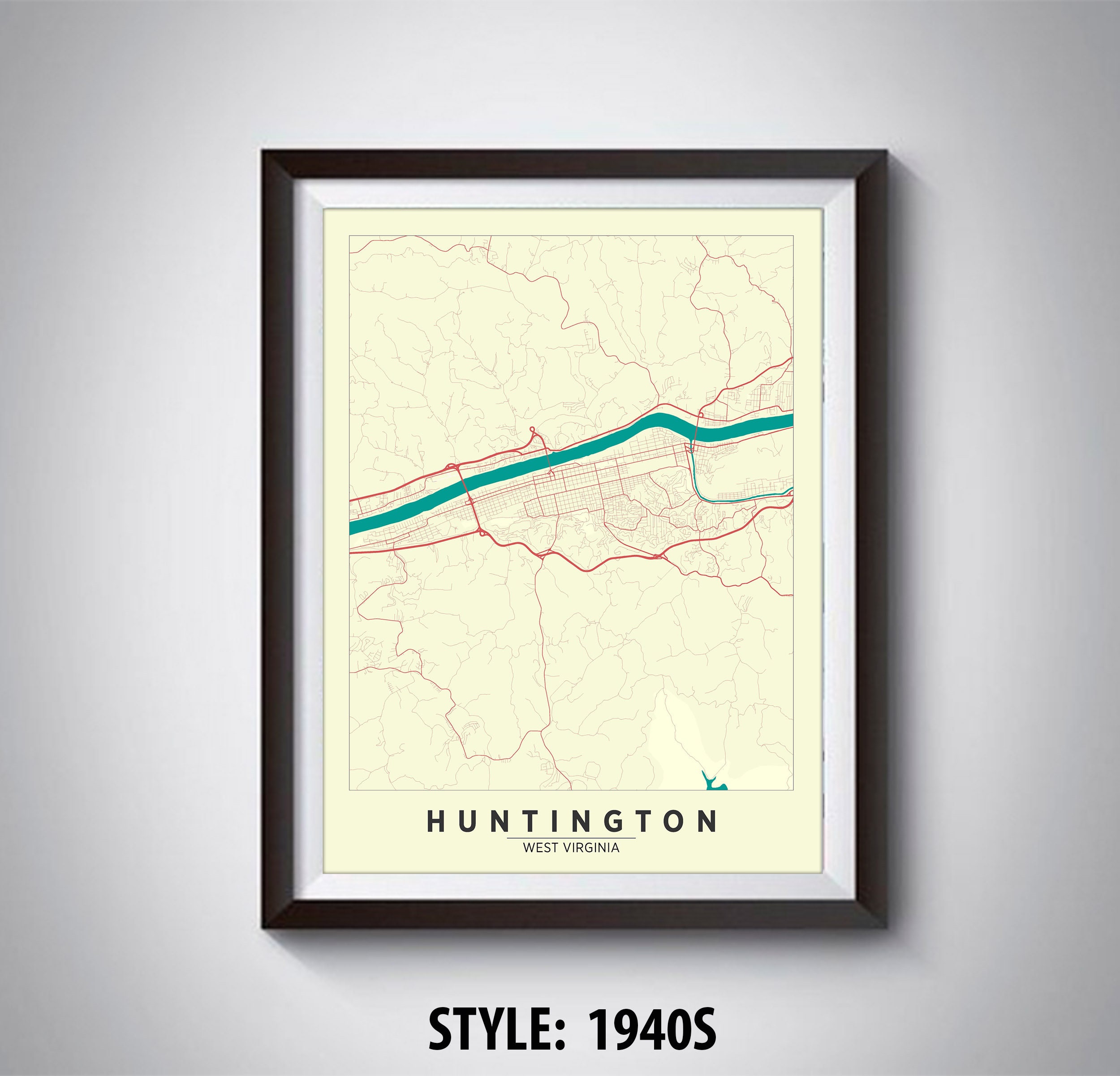 Home & Living Globes & Maps Home Décor Huntington Map Travel Map ...