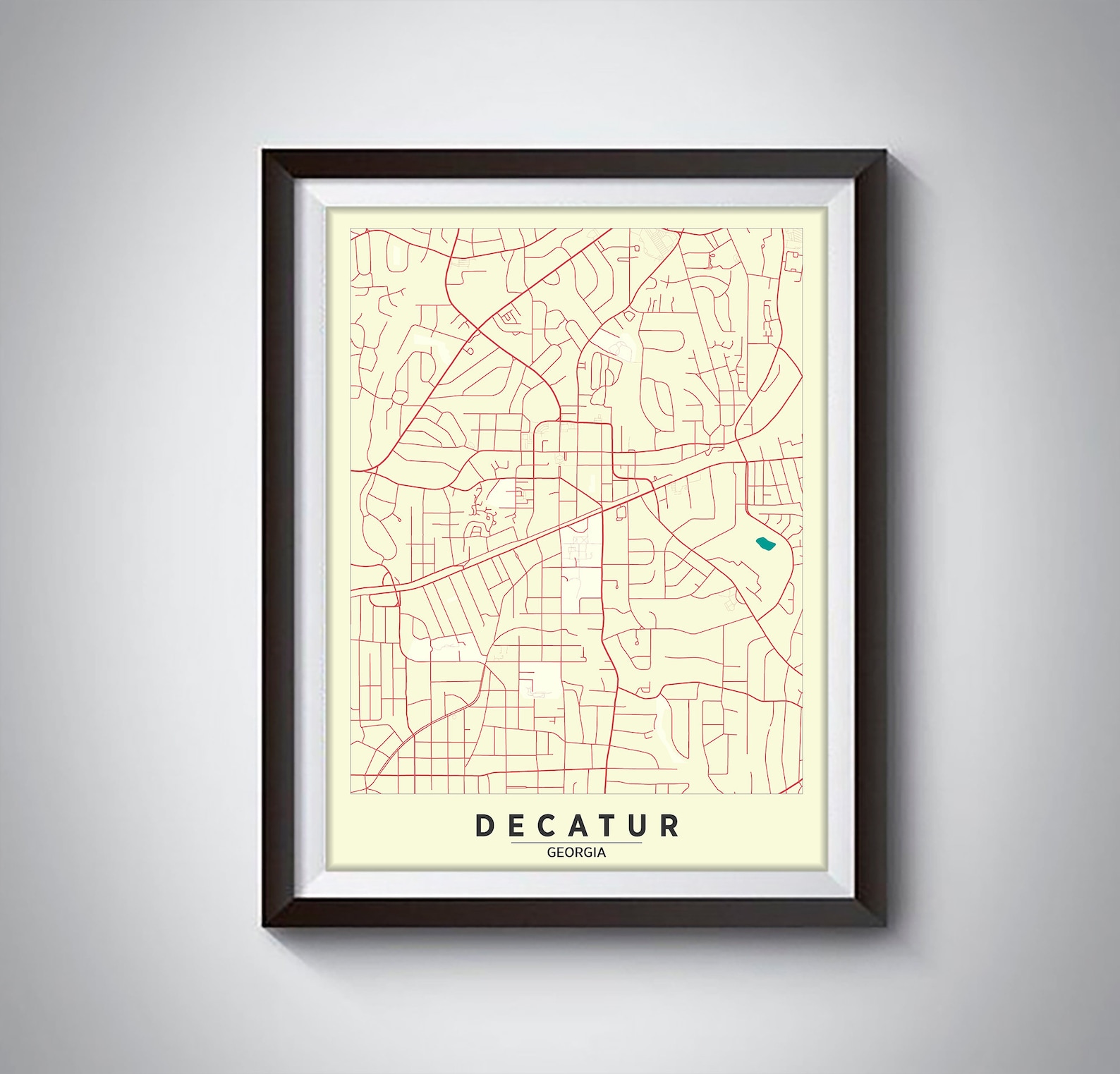 Map Fo Decatur GA Decatur Map Decatur Poster Office - Etsy