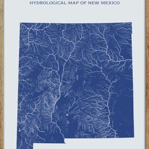 New Mexico Hydrological Map of Rivers and Lakes, New Mexico Rivers ...