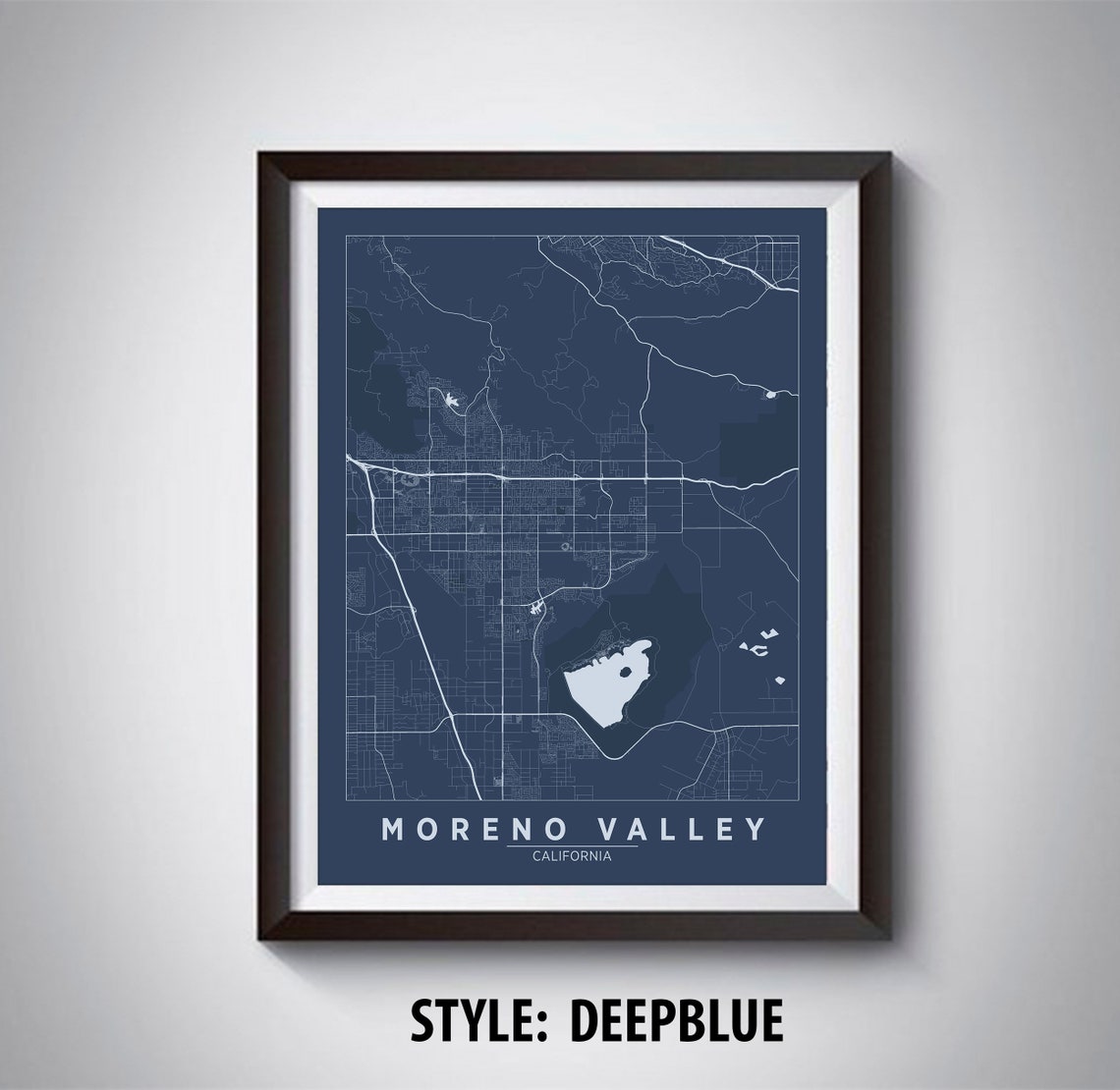 Map of Moreno Valley CA Moreno Valley Map Moreno Valley | Etsy