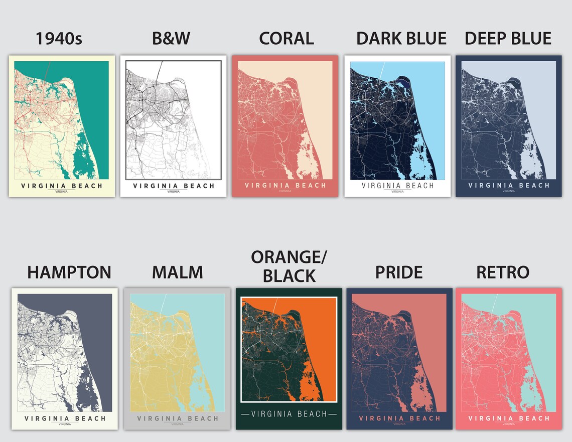 Set of 3 Custom Map Prints Custom Locations Your Choice of 3 | Etsy