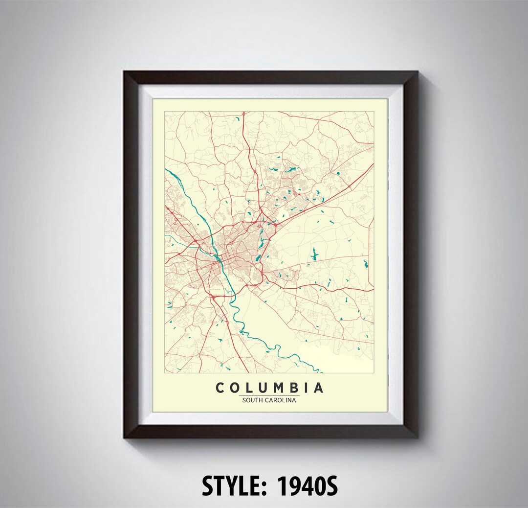 Map of Columbia, MD - Columbia Map - Columbia Poster - Office Décor ...