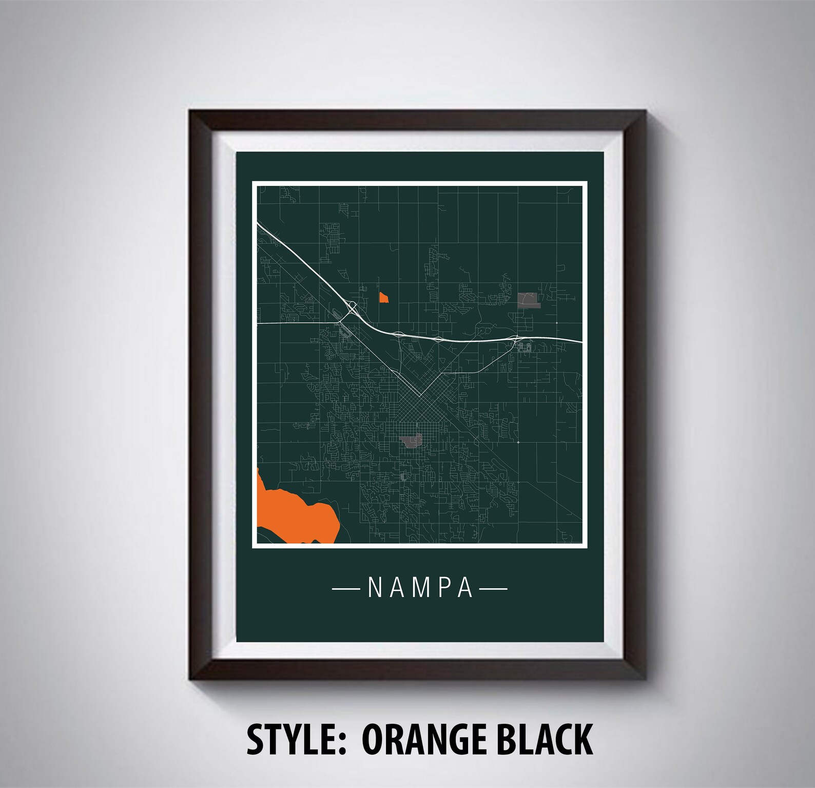 Map of Nampa ID Nampa Map Nampa Poster Office Décor | Etsy