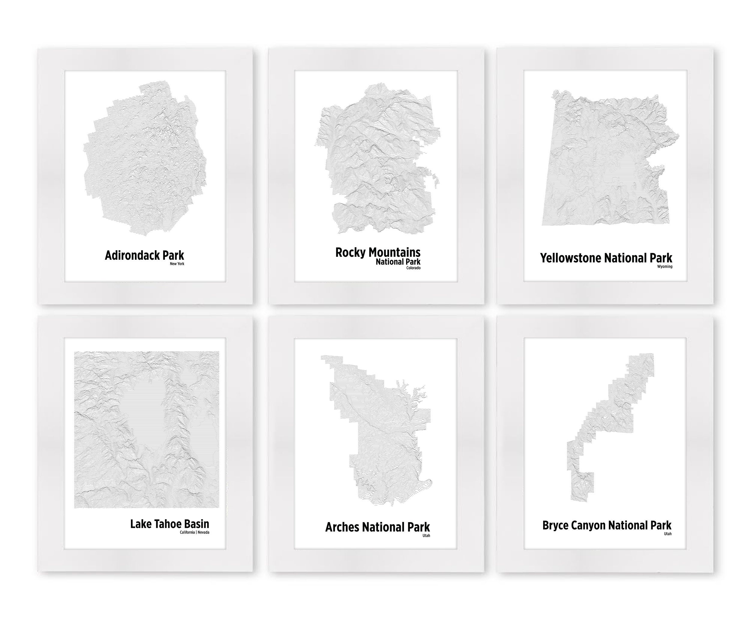 Catskill Park Ridgeline Map Geographic Contours Print of - Etsy