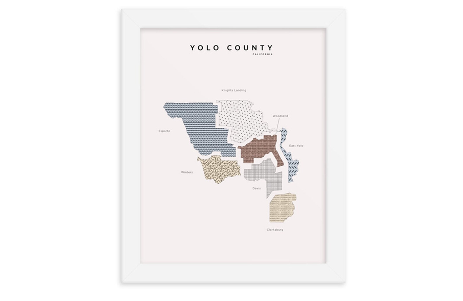 Yolo County Map Yolo County California US County Gift - Etsy