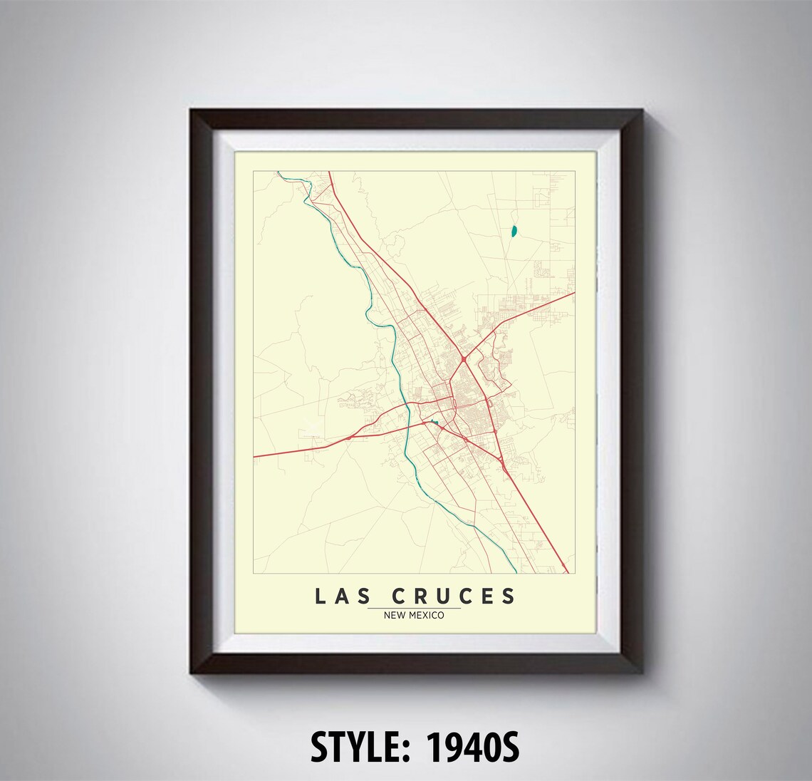 Map of Las Cruces NM Las Cruces Map Las Cruces Poster | Etsy
