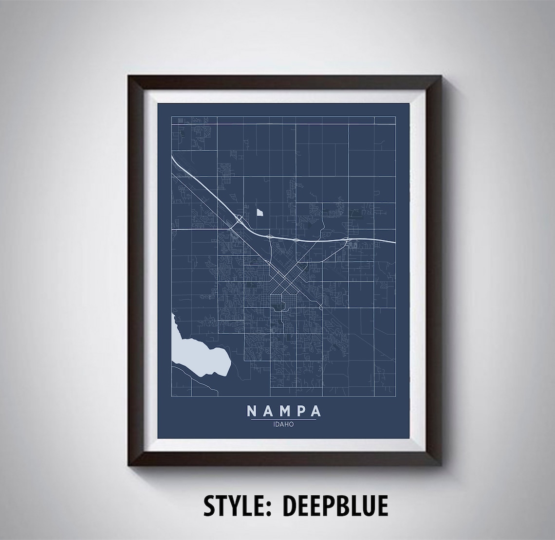 Map of Nampa ID Nampa Map Nampa Poster Office Décor | Etsy