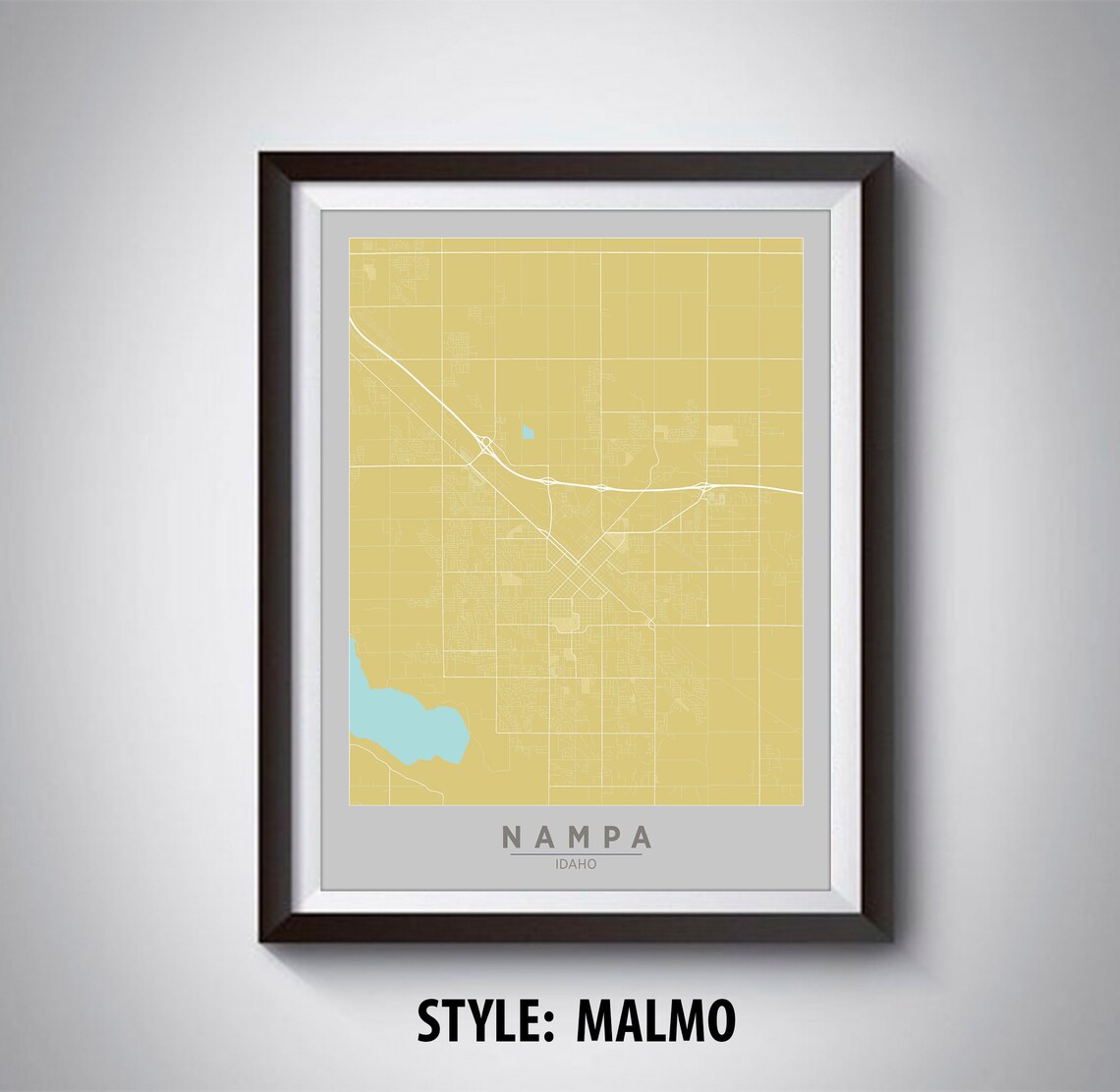 Map of Nampa ID Nampa Map Nampa Poster Office Décor | Etsy