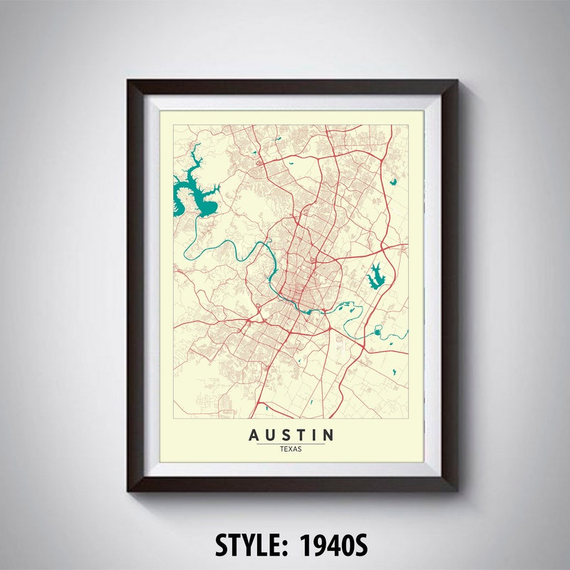 Austin Map - Etsy