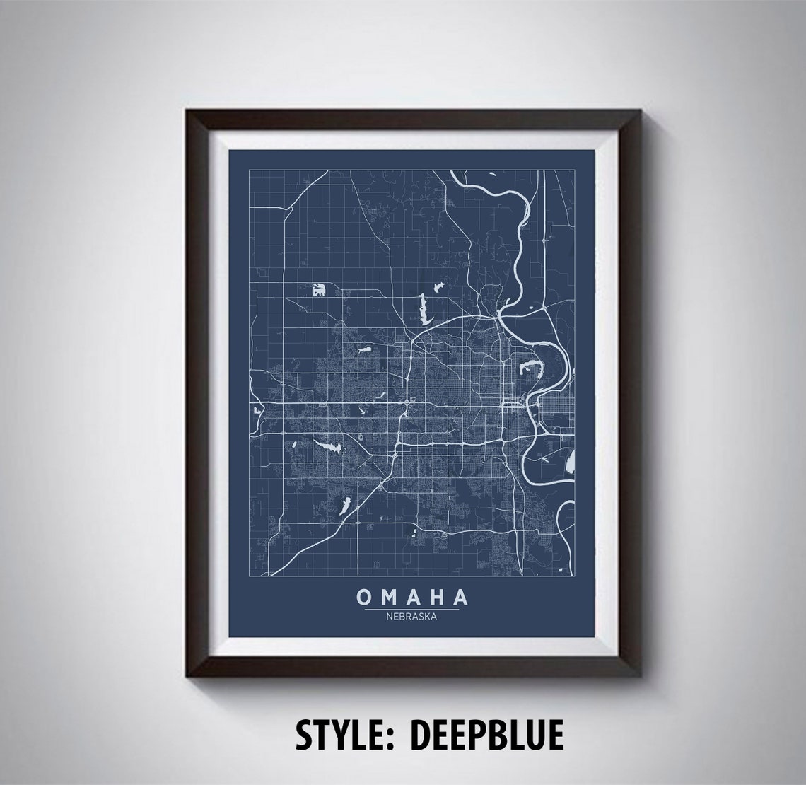 Map of Omaha NE Omaha Map Omaha Poster Office Décor - Etsy