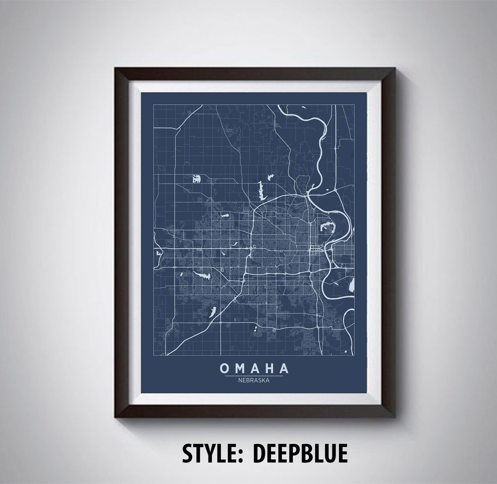 Map of Omaha NE Omaha Map Omaha Poster Office Décor | Etsy