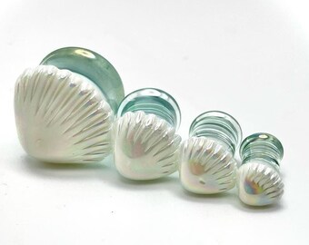 Double Flare Polaris Glass Plugs 2g, 0g, 00g, 1/2, 9/16, 5/8, 3/4, 7/8 ...