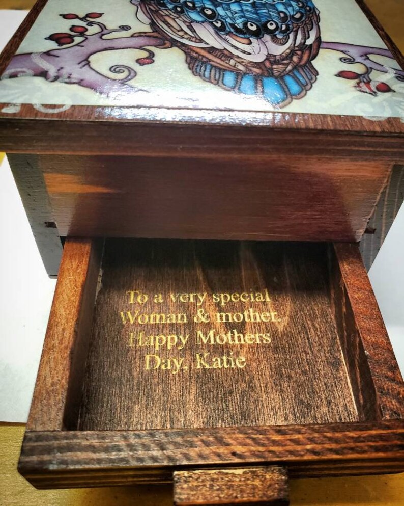 PERSONALIZED Pink Daisy Flower Jewelry Box W/ Mirror & - Etsy