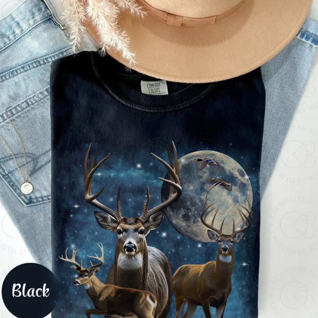 Vintage 90’s Moonlight Buck Shirt, Deer Hunting Ironic Shirt, Weirdcore ...