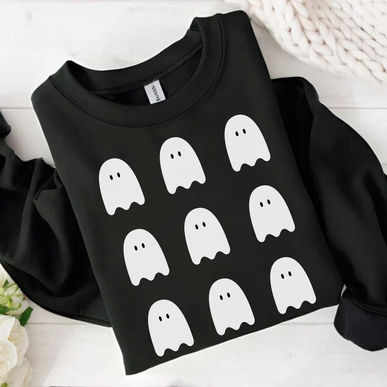 Y2K Ghost Sweatshirt, Cute Preppy Halloween Crewneck, Vintage 2000s ...