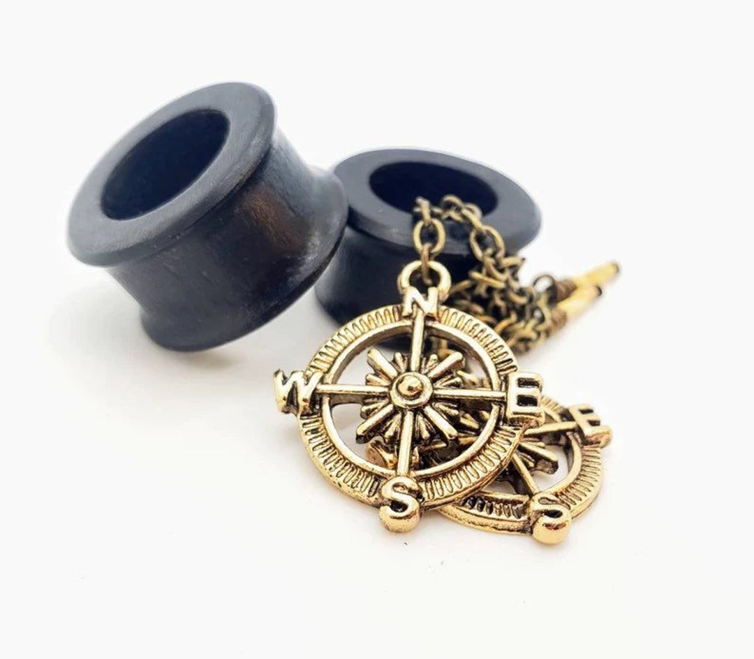 Dangle Tunnels Ft. Interchangeable Vintage Compass Dangles - Etsy