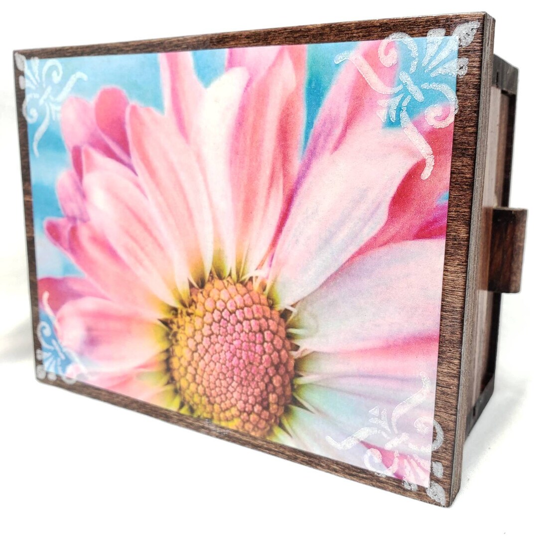 PERSONALIZED Pink Daisy Flower Jewelry Box With Mirror & Drawer-jewelry ...