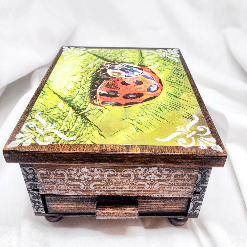 PERSONALIZED Ladybug Jewelry Box With Mirror & Drawer - Etsy
