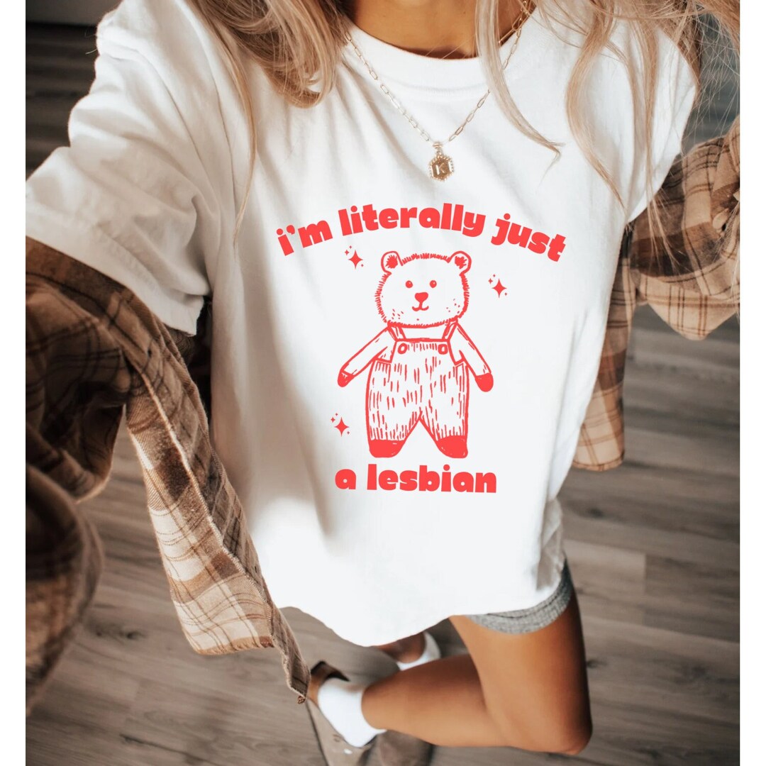 Im Literally Just A Lesbian Shirt, WLW, Sapphic, Vintage Graphic Tee ...