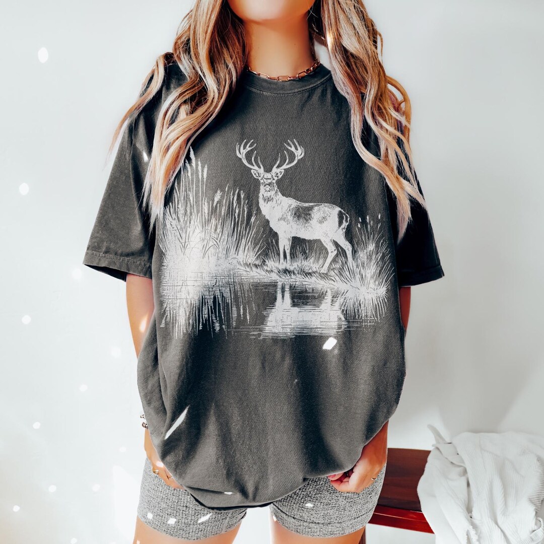Y2K Retro Deer Forest Shirt, Vintage 90s Hunting Tee, National Park ...