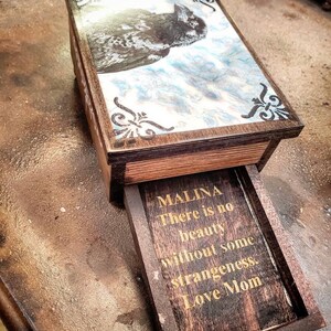 PERSONALIZED Vintage Raven Jewelry Box With Mirror & Drawer Organizer ...
