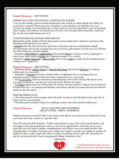 Massacre at the Singles Mixer: A Murder Mystery Party Kit | Etsy